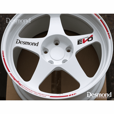 Desmond Regamaster EVO II Flat Center Caps Set of 4 - Gloss White - Pre ...