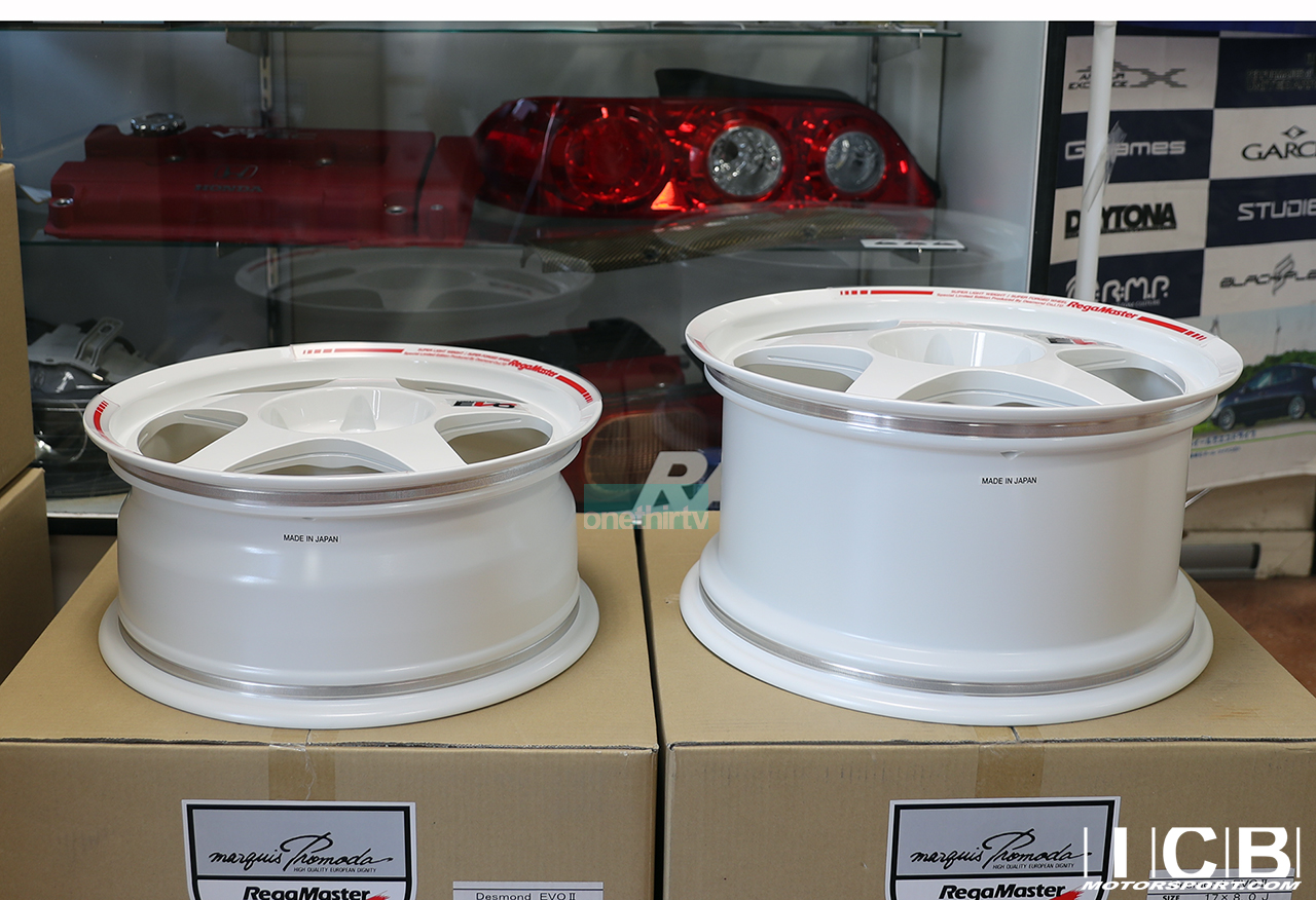 Desmond Regamaster EVO II Tarmac Model 16X7 +38 17X9 +42 Offset 5X114.3 NSX NA1/NA2 Gloss: White ...