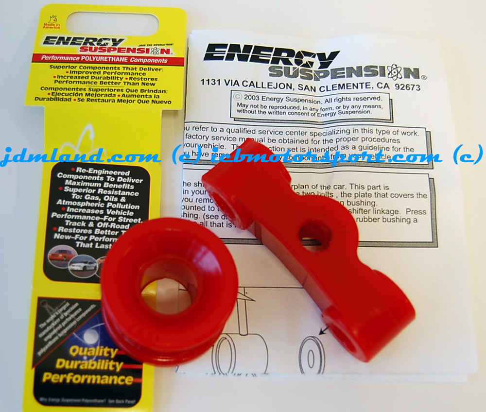 ENERGY M/T SHIFTER BUSHING Red Black Integra 90-01 Civic 92-01 w/ B ...
