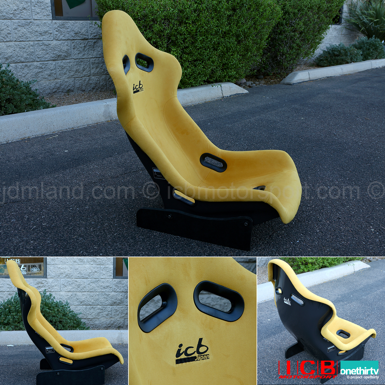 ICB Japan Pursuit MK I Full Bucket Seat Yellow Alcantara FRP or Kevlar Back Pre-Order