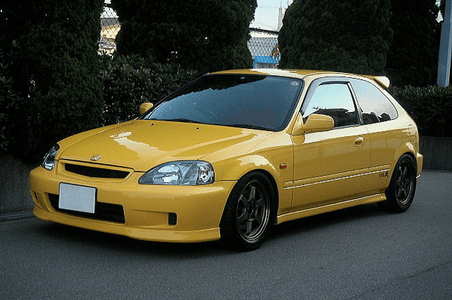 JDM Civic EK9 Type R 99-00 Front Lip Spoiler - Black/Champ White