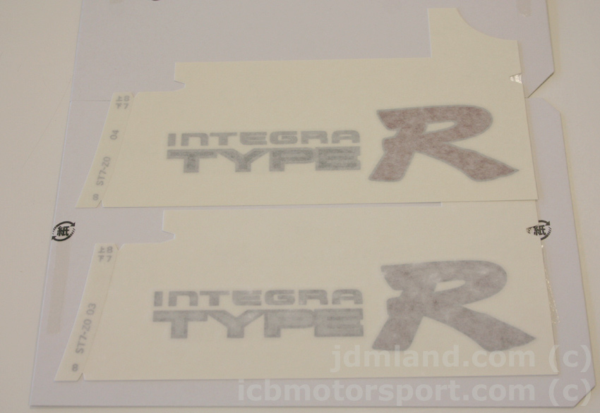 JDM DC2 Integra Type R Rear "Type R" Decal