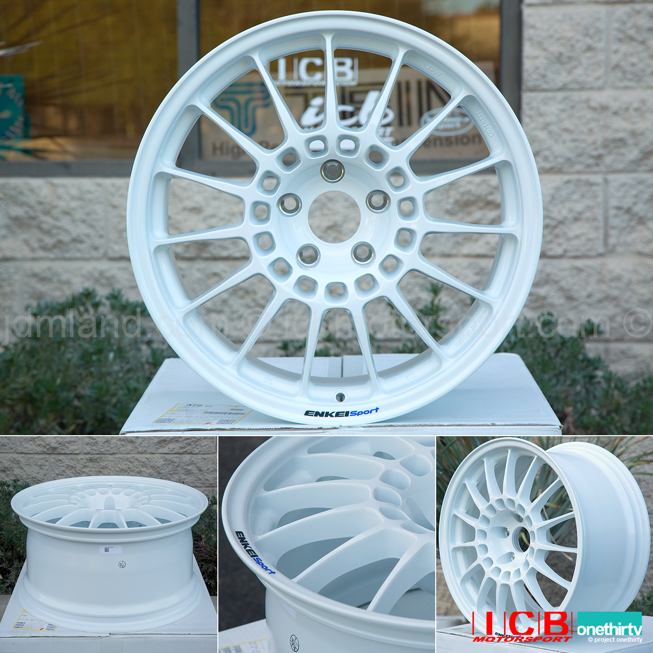 JDM Enkei Sport RC-T5 Tarmac 5X114.3 18X 8.5/9.0/9.5/10 White / Dark Silver