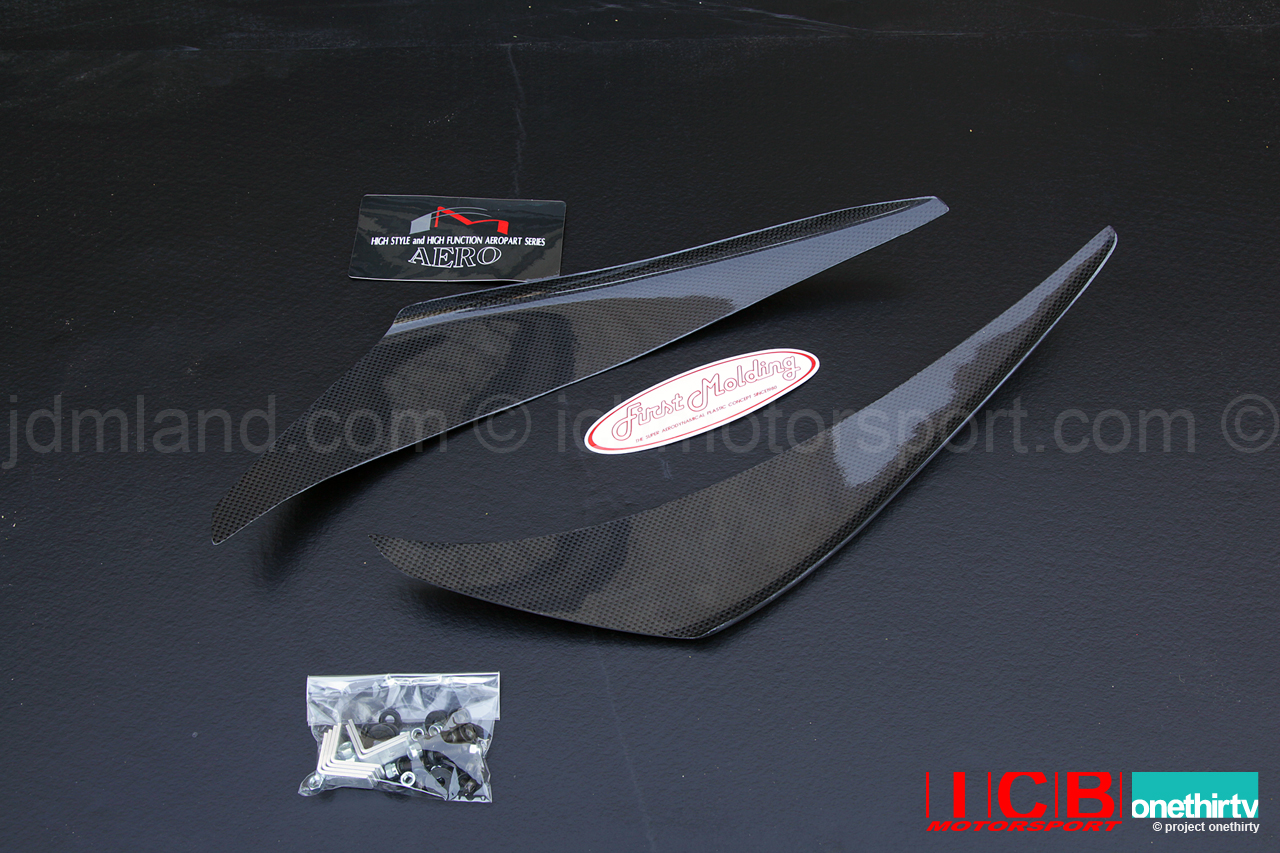 JDM First Molding Medium Carbon Fiber Canards Integra DC2 w/ JDM Front ...