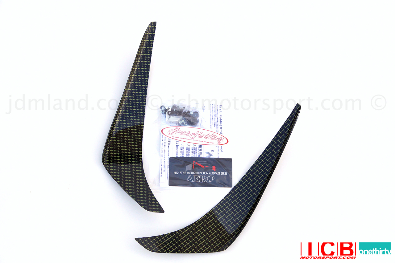 JDM First Molding Medium Carbon Kevlar Canards Integra DC2 w/ JDM Front ...