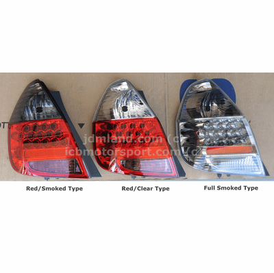 JDM Fit GD3 LED Tail Lights Kits Red Smoked Red Clear Full Smoked