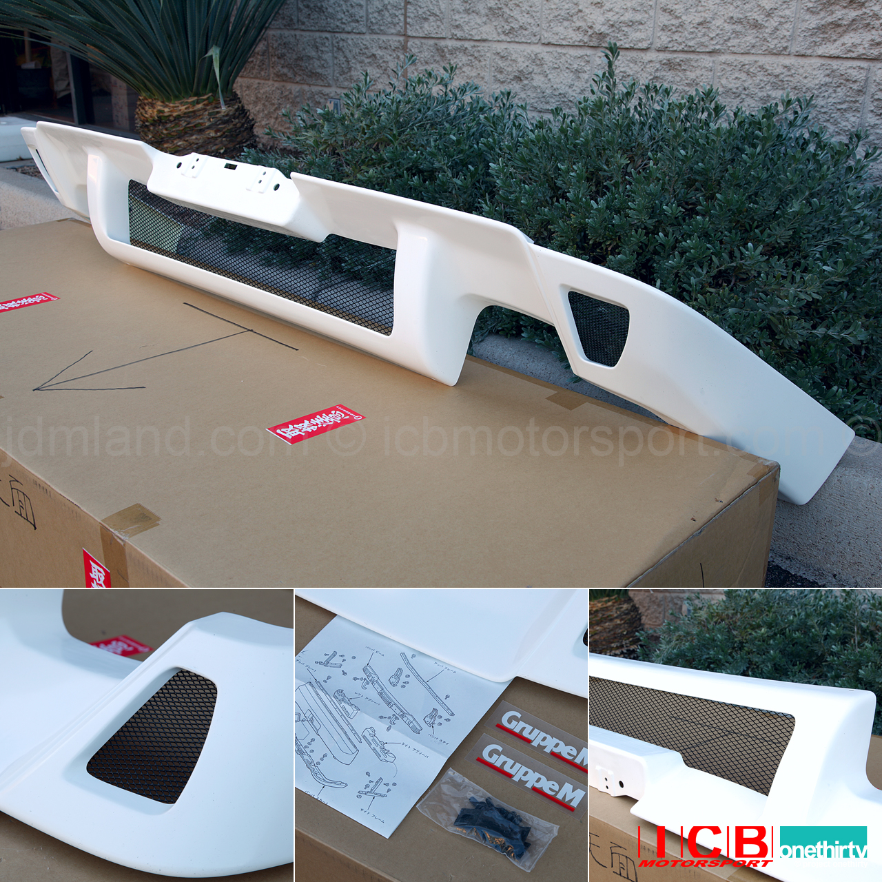 JDM GruppeM NSX NA1 NA2 FRP Rear Aero Valance Pre-Order