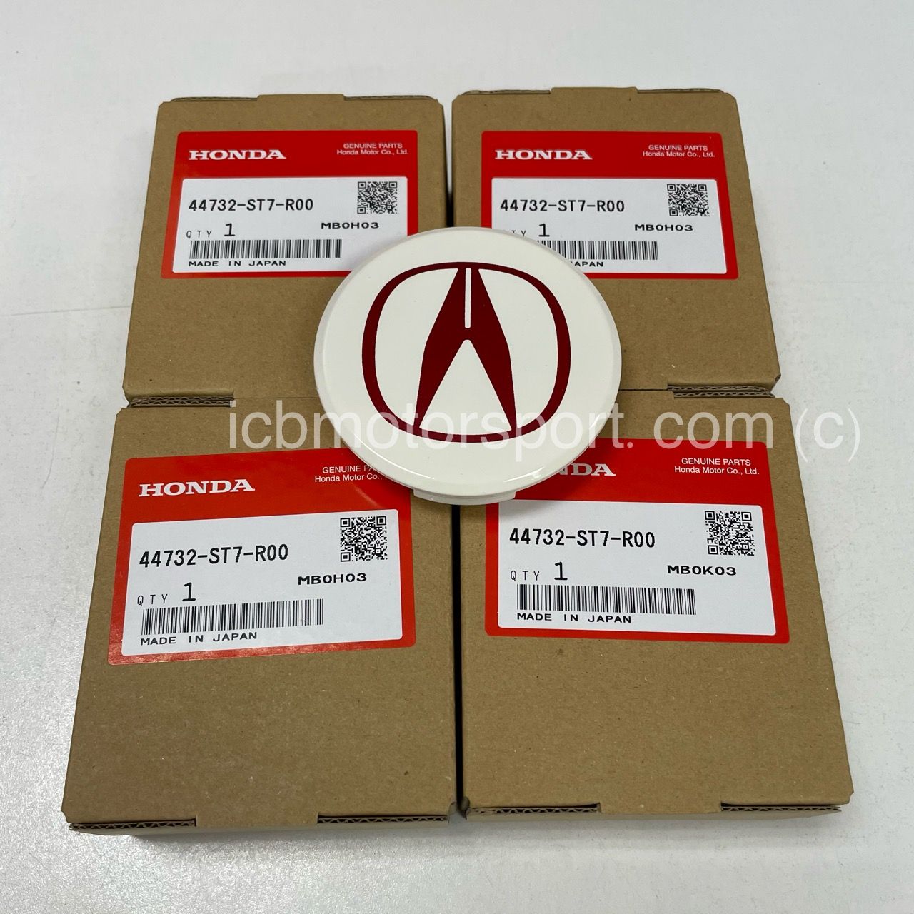 USDM Integra DC2 Type R Center Caps Championship White (Set of 4)