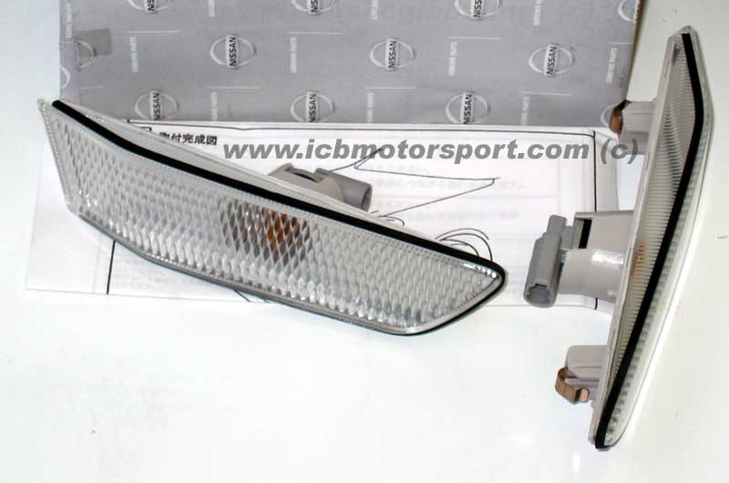 JDM Nissan G35 Coupe Clear Front Bumper Indicator (1Pair) 03-07 G35 ...
