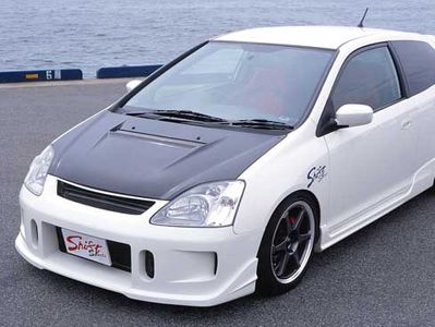 JDM Shift Sports FRP/Carbon Aero Vented Hood Honda Civic EP3