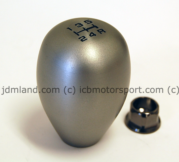 JDM USDM Honda Aluminum Silver 5 Speed Shift Knob with Locking Nut