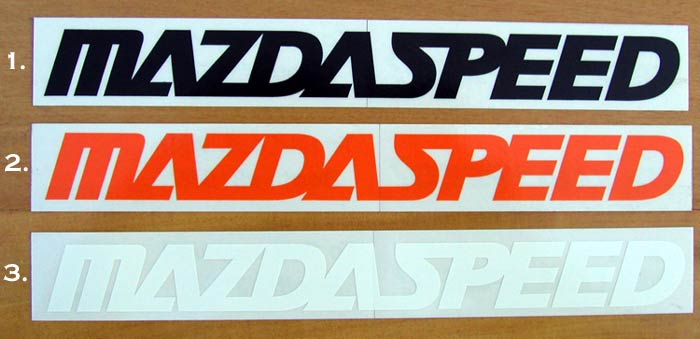 Mazdaspeed 8" Sticker White - Free Shipping