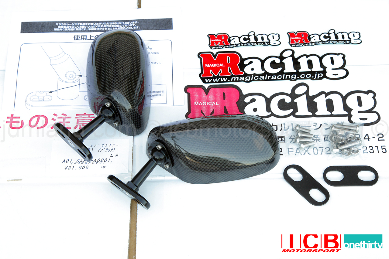 JDM MRacing Magical Racing Universal Side View Mirrors Carbon Fiber Pre ...