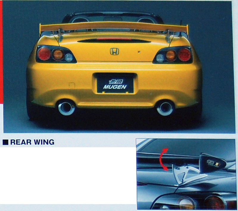 Mugen Aero S2000 AP1 AP2 2000-2009 Rear Adjustable Wing Kit 84112-XGS-K2S0