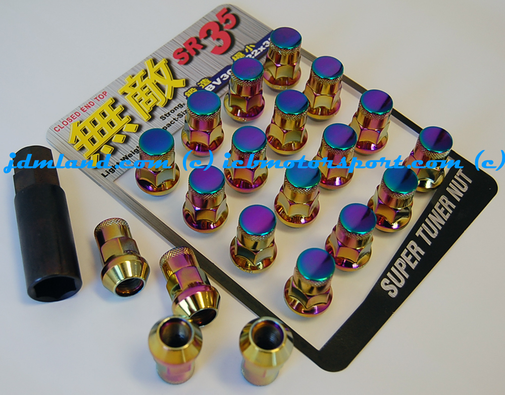 Muteki SR35 Lug Nuts Neo Chrome Closed Ended 32925N 12x1.25mm FREE SHIPPING