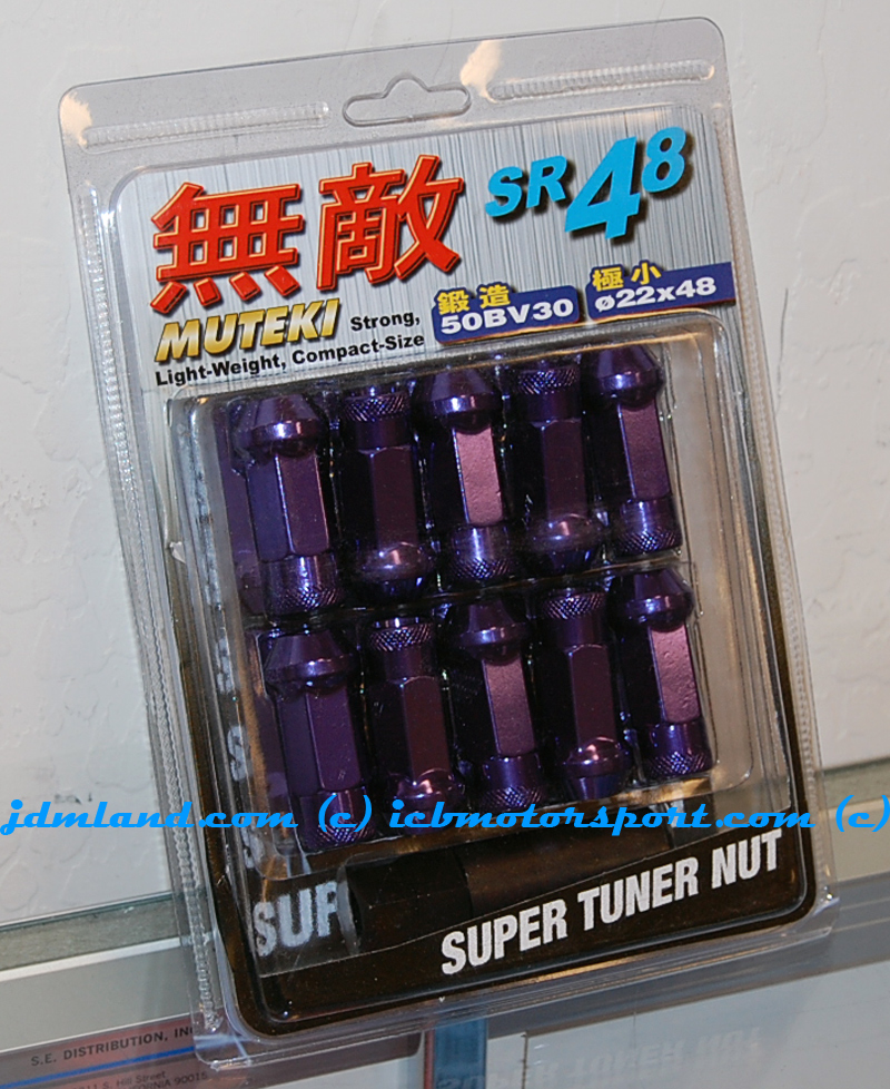 Muteki SR48 Lug Nuts Purple Open Ended 32905L 12x1.50mm