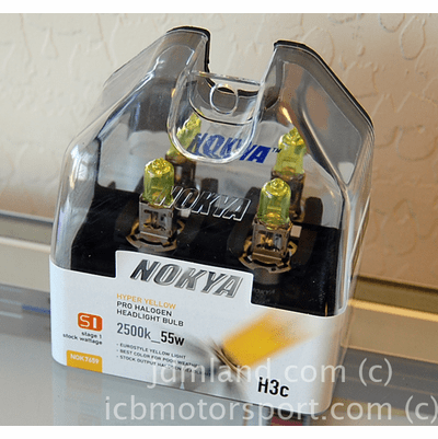 NOKYA H3C Hyper Yellow Pro Halogen Light Bulb Set