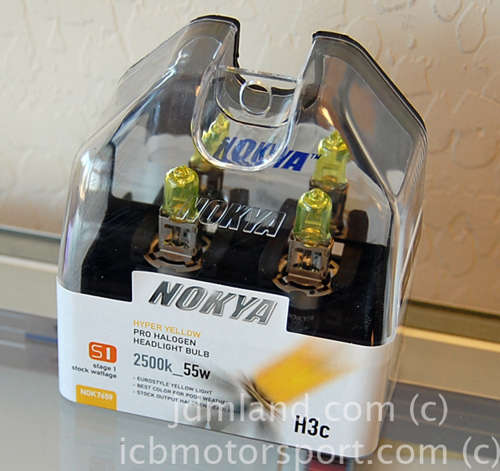 NOKYA H3C Hyper Yellow Pro Halogen Light Bulb Set