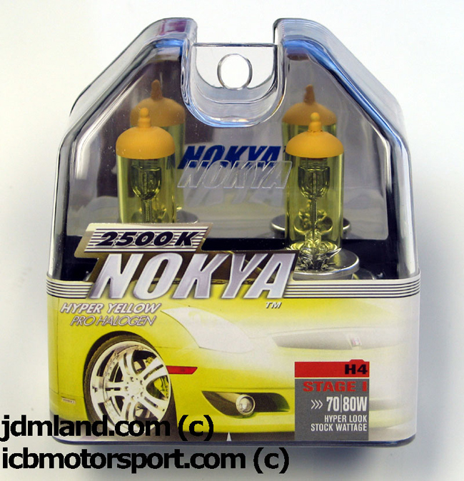 Nokya H4 Hyper Yellow HB3 Light Bulbs 55W=70W