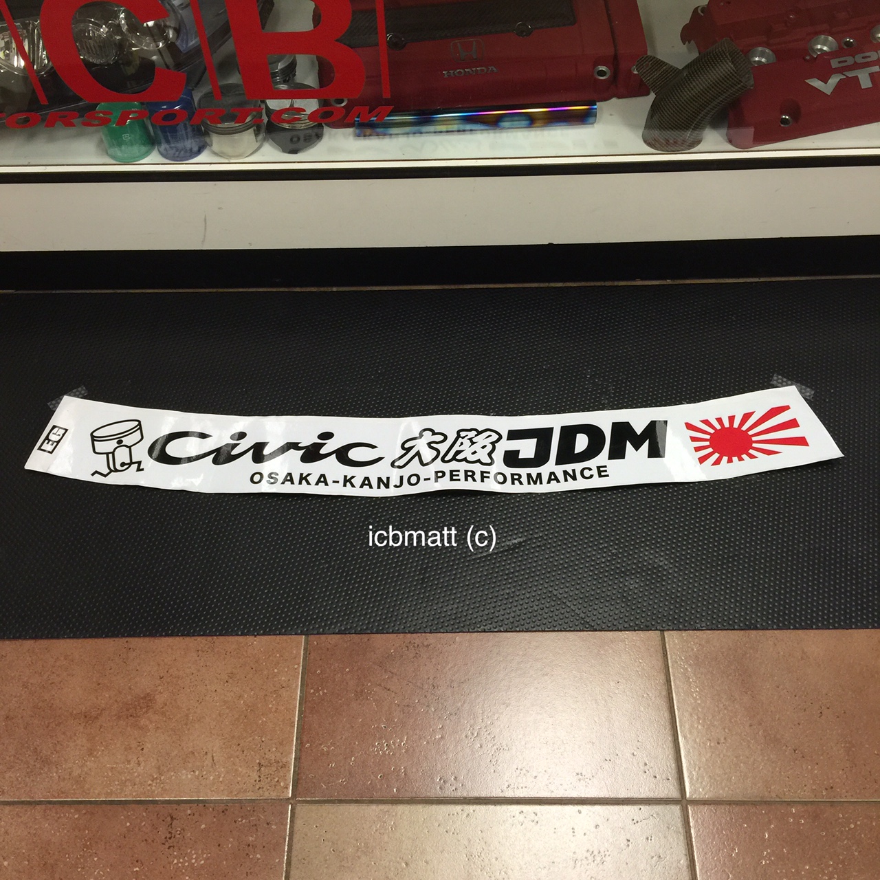 Osaka JDM Osaka Kanjo Performance Front Windshield Banner EG6/EJ1/EG9
