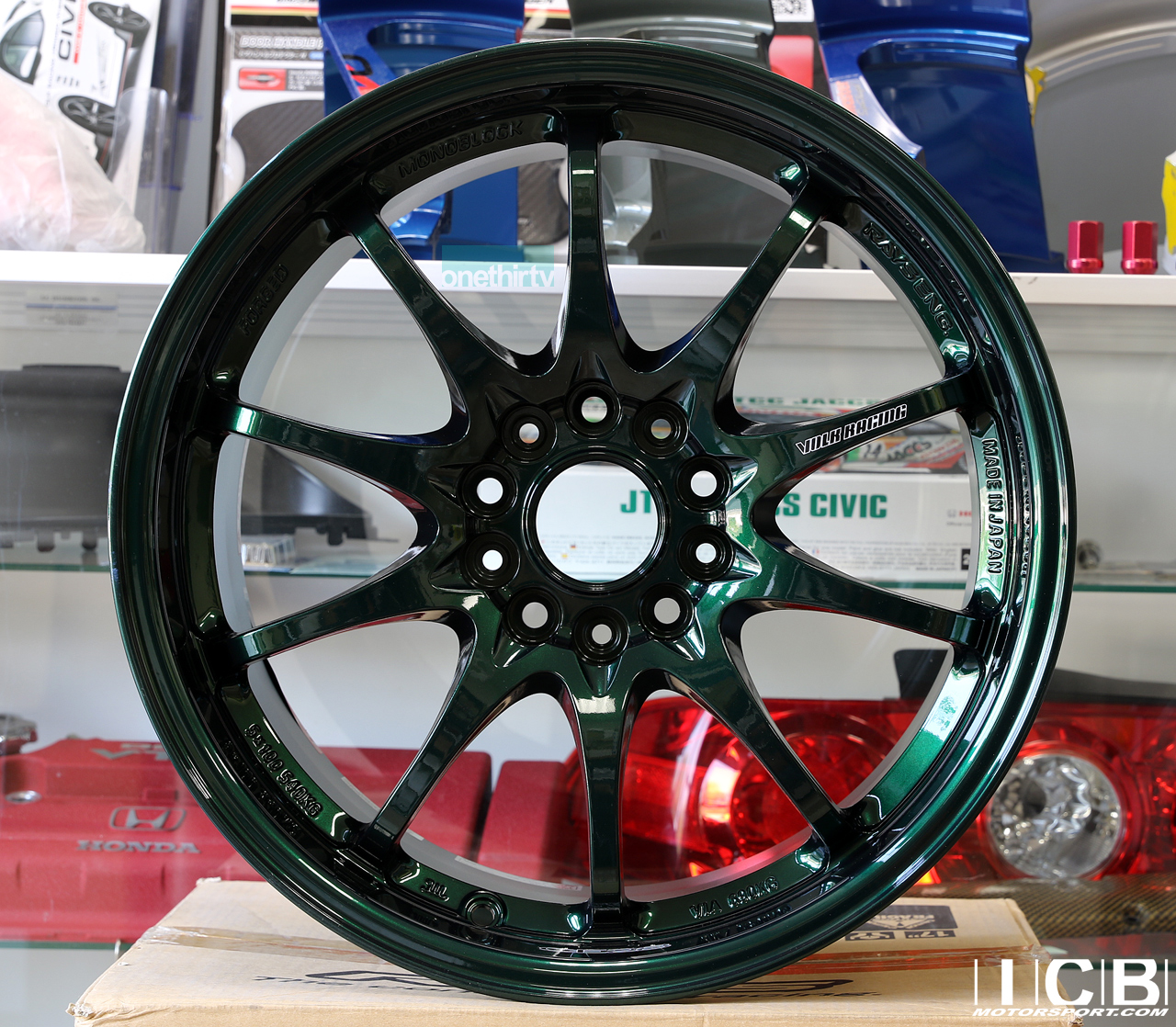Rays Volk Racing CE28N Racing Green Wheels Set 5X114.3 17X10 +50 Offset ...