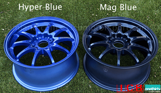 Rays Volk Racing CE28N Wheels 16X8 5X114.3 +42 Offset Hyper Blue ...