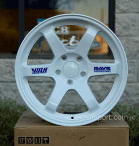 Rays Volk Racing TE37 Wheels 17X9 5X114.3 +34 Offset Concave Face White