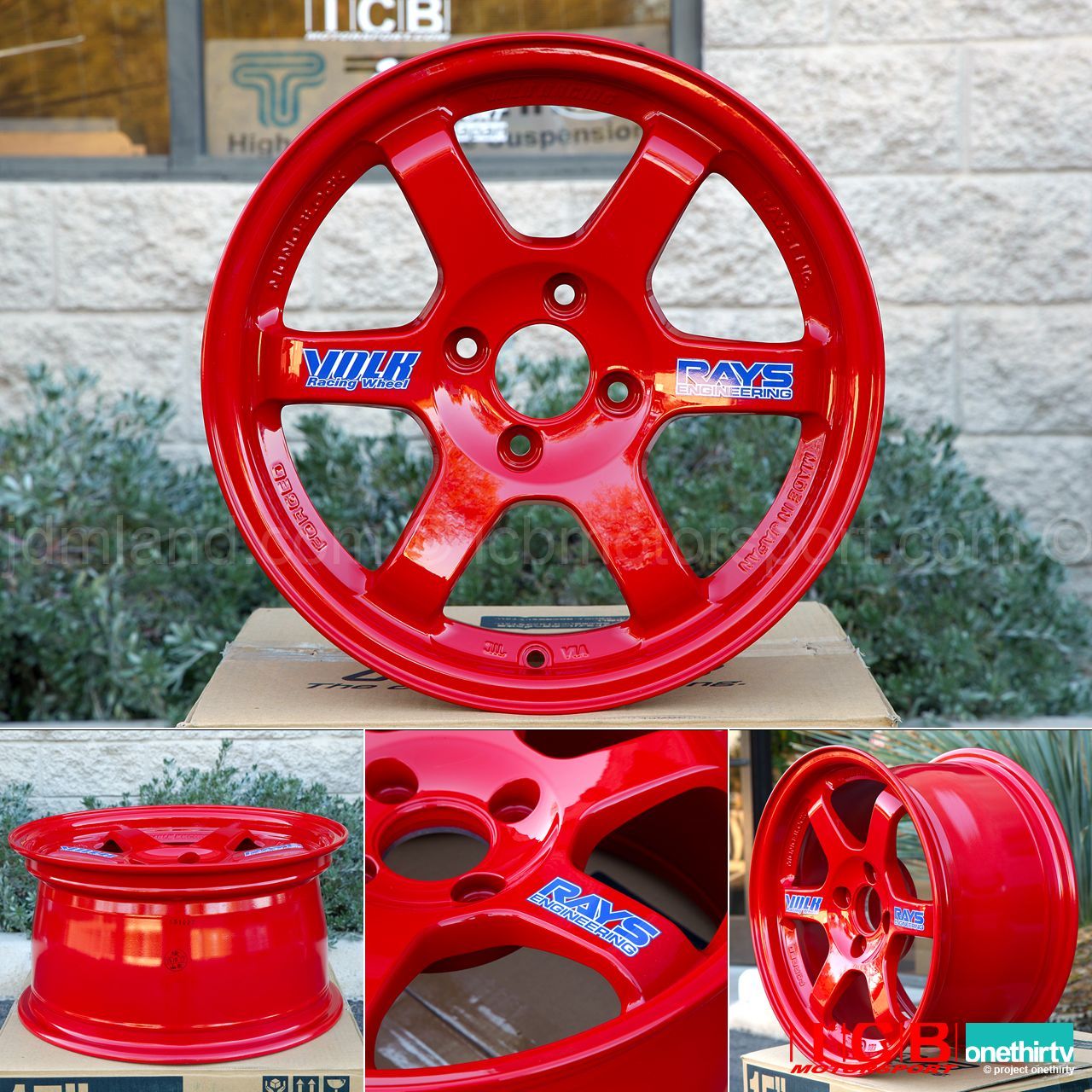Rays Volk Racing TE37SL Limited Edition Super Lap Wheels 15X8 4X100 +35 Offset Red