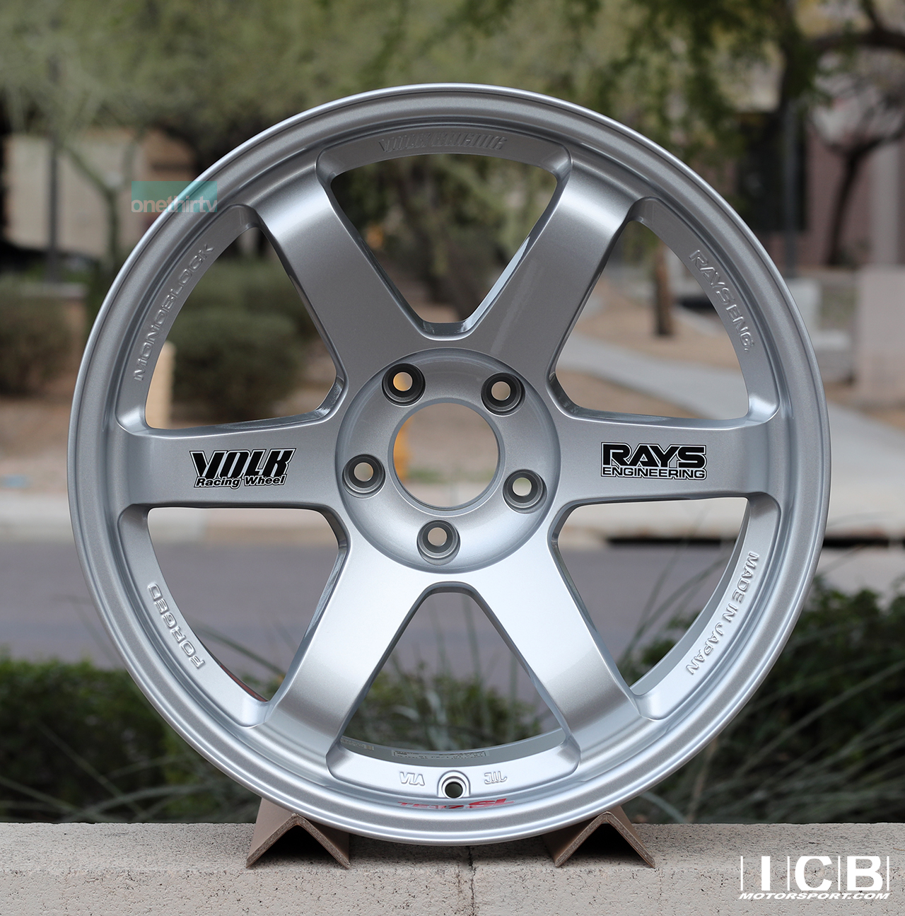 Rays Volk Racing TE37SL Tribute Edition Diamond Silver Wheels 18X10.5 5X114.3 +15 Offset GTR ...