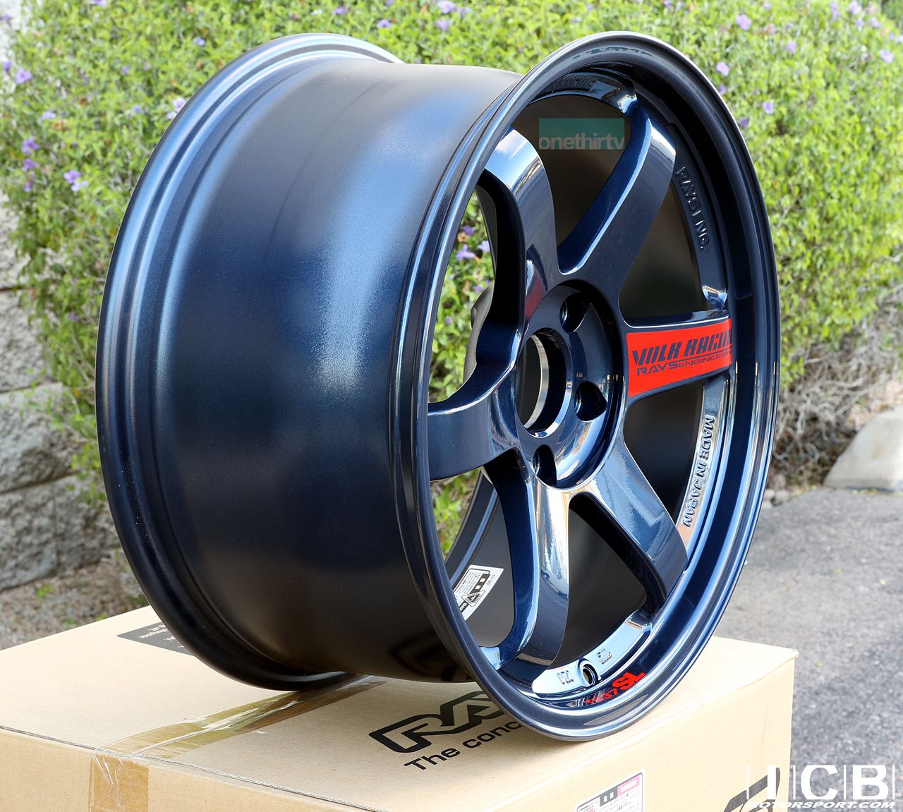 Rays Volk Racing TE37SL Mag Blue Wheels 18X9.5 +38 Offset 5X120 Concave ...
