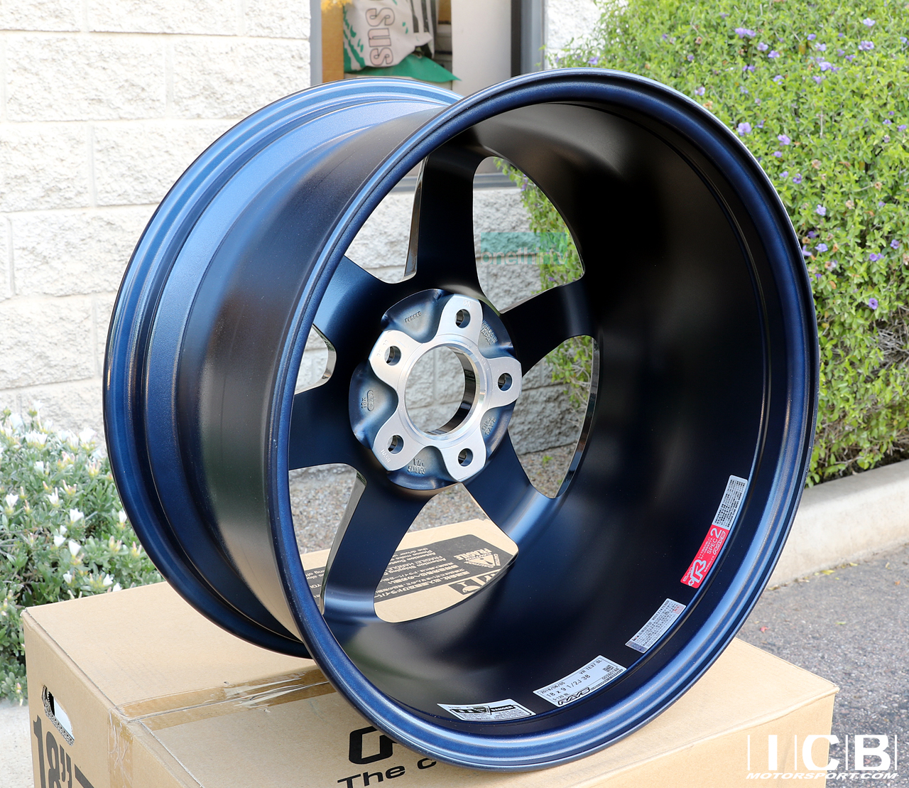Rays Volk Racing TE37SL Mag Blue Wheels 18X9.5 +38 Offset 5X120 Concave ...