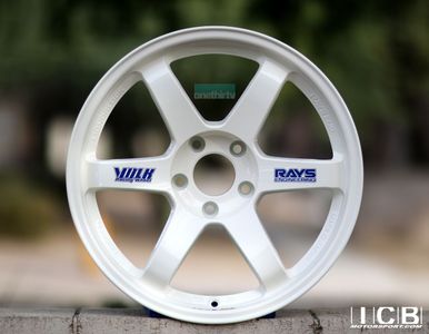 Rays Volk Racing TE37SL Time Attack White Wheels 18X10 +25 Offset 5X120 ...