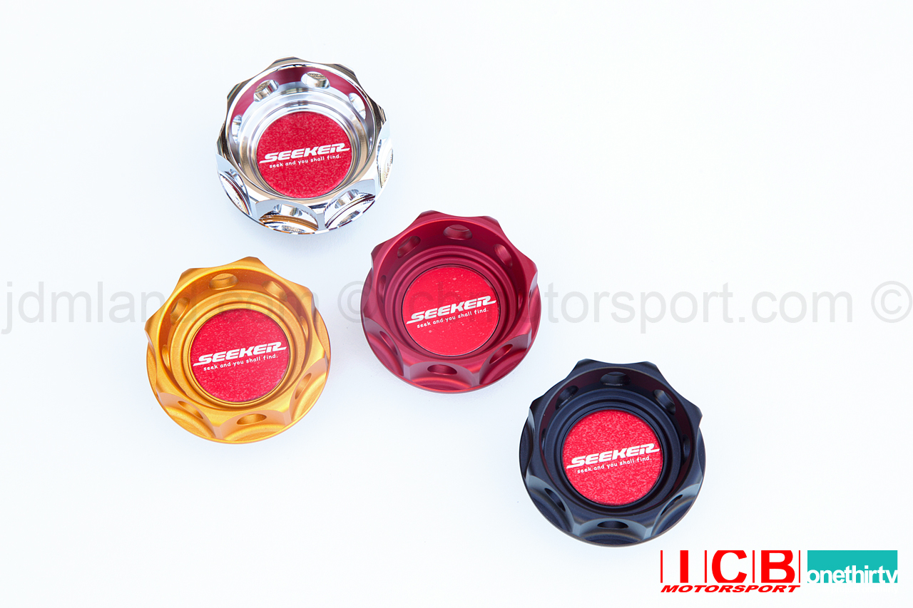 SEEKER Ultra Light Aluminum Oil Caps Gold Polished Red Black Fits all D ...