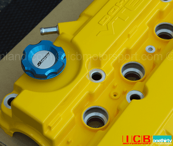 Spoon Sports Billet Oil Cap Honda C/B/D/H/K/F Engines Anodized Blue