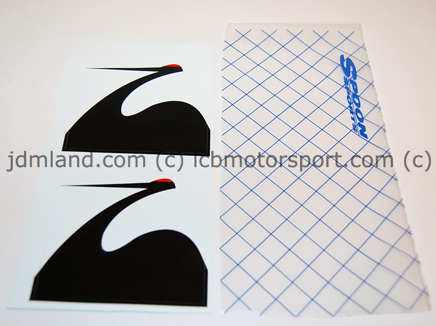 Spoon Sports Crane Decals Large 3.5" X 3.5"