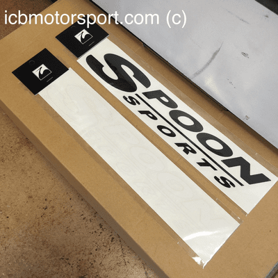 Spoon Sports Logo Sticker Black/White 250mm ALL-90000-B21