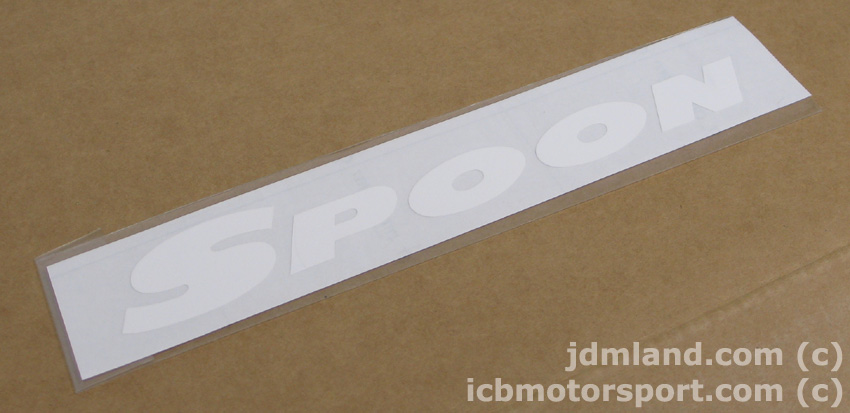 Spoon Sports Team Sticker "Spoon" Decal 100mm White or Black - FREE SHIP