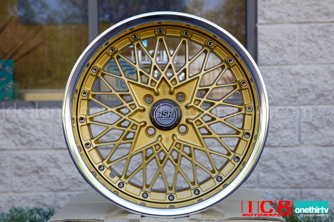 SSR Formula Mesh 3 piece wheel Formula Gold 16X8 4X100 39 Offset 65mm ...