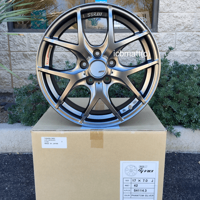 SSR GTV03 17X7 5X114.3 +42 Offset Phantom Silver