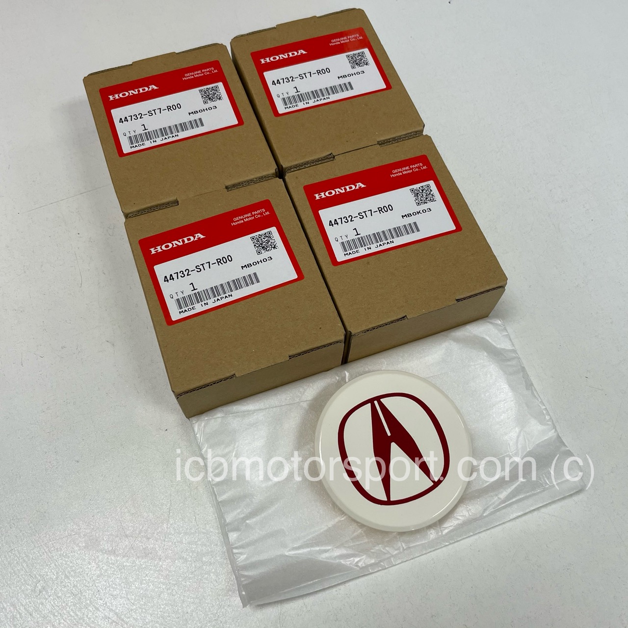 USDM Integra DC2 Type R Center Caps Championship White (Set of 4)