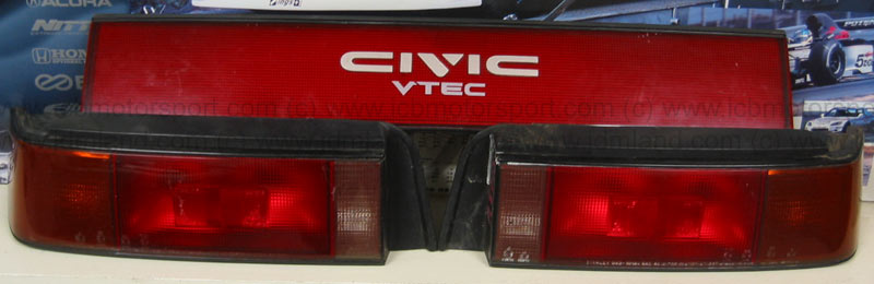 Used JDM Civic 89 - 91 SiR EF9 Rear Tail lights with VTEC Logo RARE
