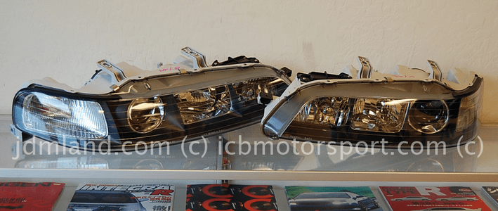 Used JDM Integra DC2 Type R 96 Spec Black Housing Headlights
