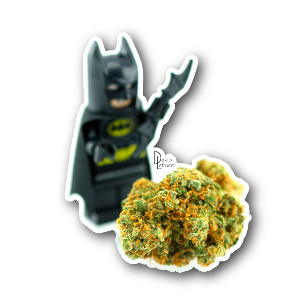 Batman With Weed Leaf - Devils Lettuce Sticker|Vinyl Stickers|Marijuana ...