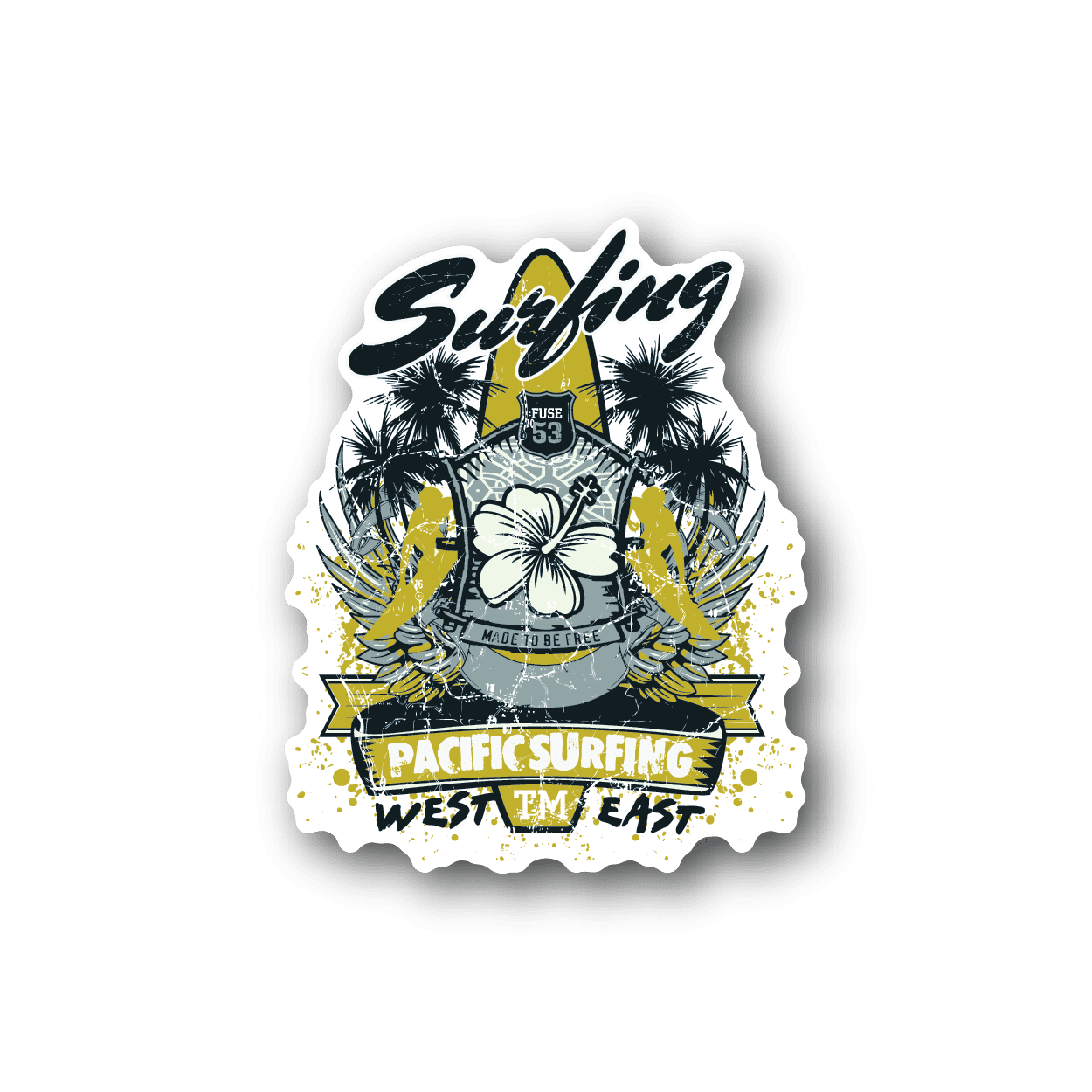 AB Pacific Surfing - Vinyl Stickers - Gloss Stickers