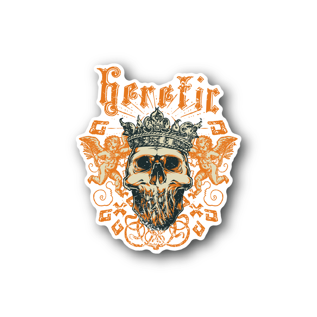 AB King Skull - Vinyl Stickers - Gloss Stickers