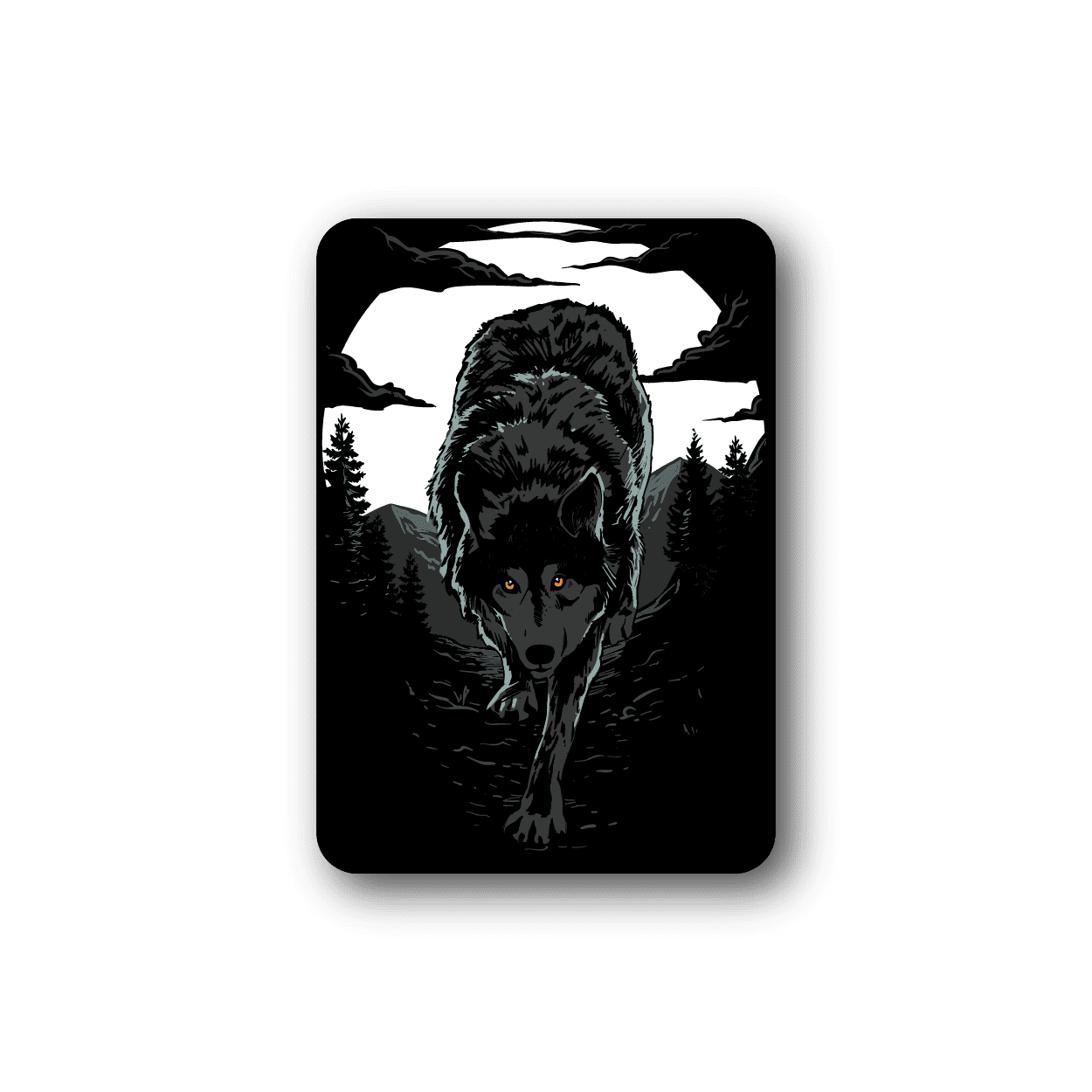 SAT Wolf - Vinyl Stickers - Gloss Stickers