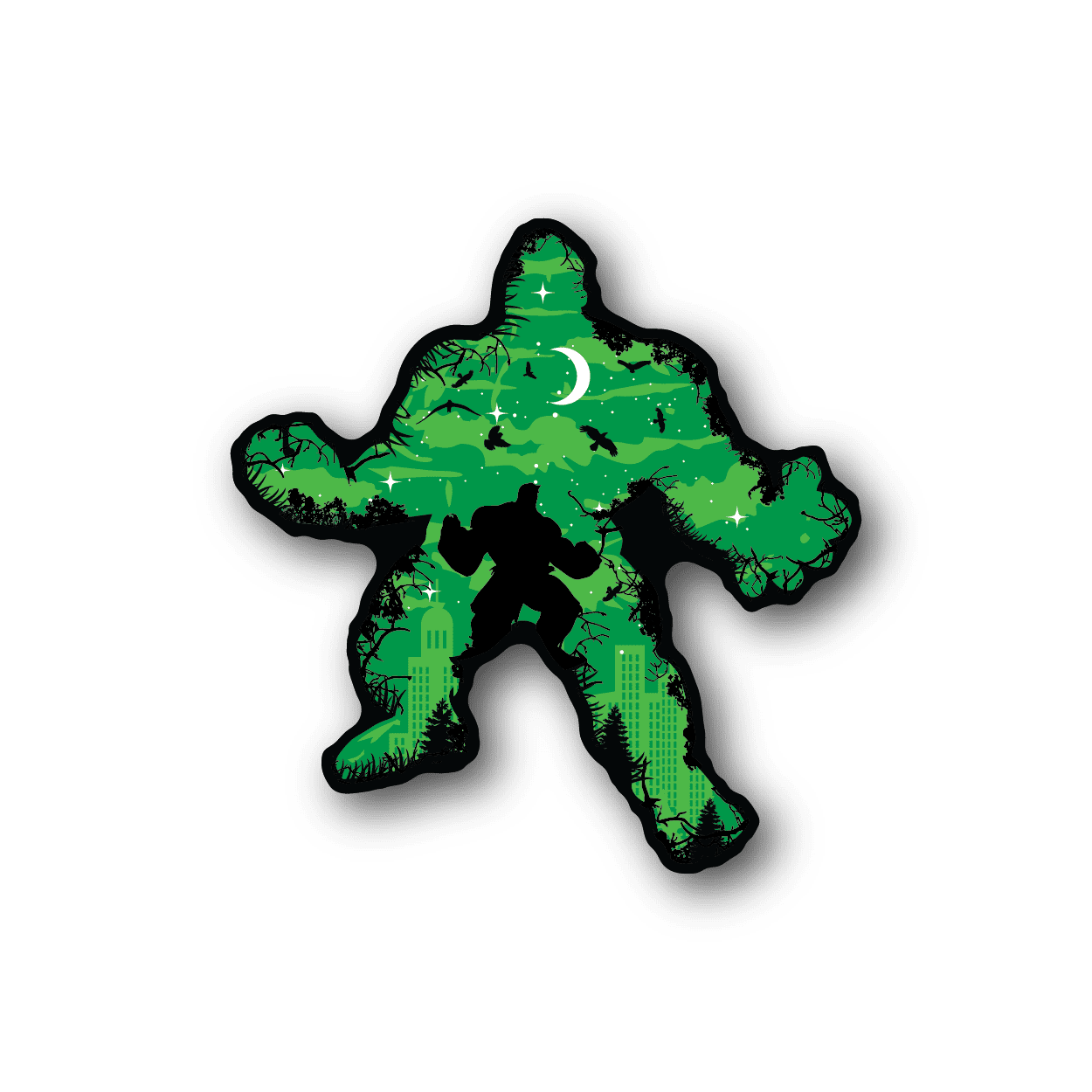 Caf Green Monster - Vinyl Stickers - Marijuana Stickers