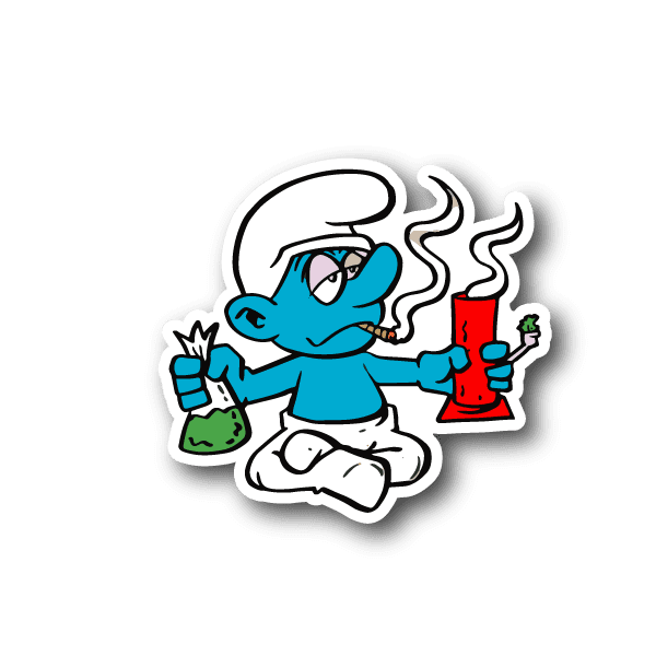 Cartoon Smoking A Joint