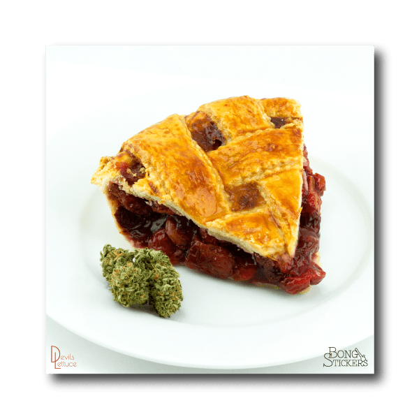 Cherry Pie Weed Sticker - Marijuana Sticker 0005