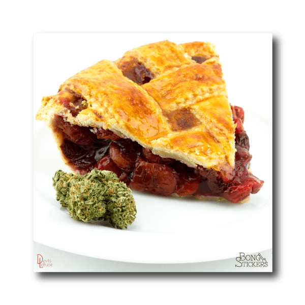 Cherry Pie Weed Sticker - Marijuana Sticker 0006